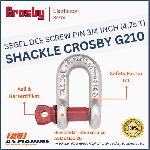 Promo Shackle Dee / Segel D CROSBY USA G210 Screw Pin 3/4 Inch (4.75 ...