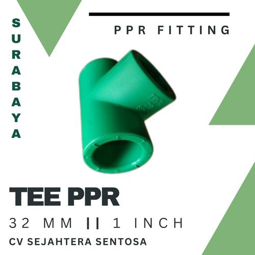 Jual Tee PPR 1" Inch Lesso Fitting Tee qual 32mm Sambungan Fitting Pipa ...
