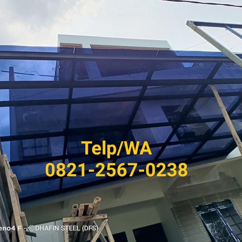 Jual canopy solarflat kanopi solartuff solid grey rangka besi holo ...