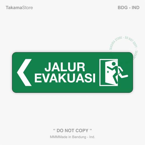 Jual RAMBU PLANG K3 JALUR EVAKUASI 30CM X 10CM AKRILIK - Kiri - Kota ...