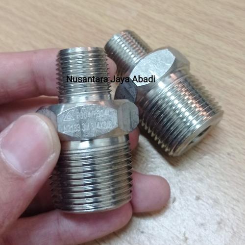 Jual Double nepel Reducer Stainless 304 NPT 3000 Psi 3/4 x 1/4 " inchi ...