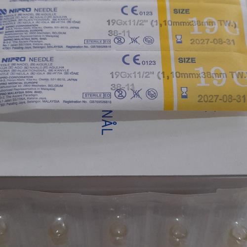 Jual Jarum Needle Fashdu 18g 19g Nipro Asli Japan Ori isi 100 - 19 G ...