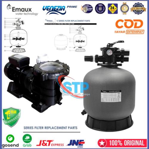 Jual Pompa Kolam Renang 3 HP Paket Pompa Kolam + Sand Filter Emaux ...