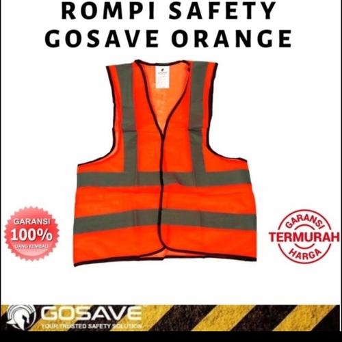 Jual ROMPI SAFETY ORANGE/HIJAU STABILO JARING 4GARIS GOSAVE GARANSI ...