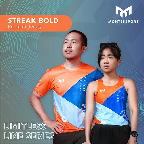 Jual Running Jersey Montee Sport - Limitless Series - Streak Bold - Jogging - T-Shirt Women, 2XS ...