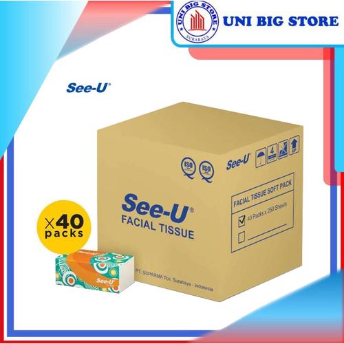 Promo SEE-U SEE U Facial Tissue Classic Tisu SeeU 250 Sheets 40 Pack ...