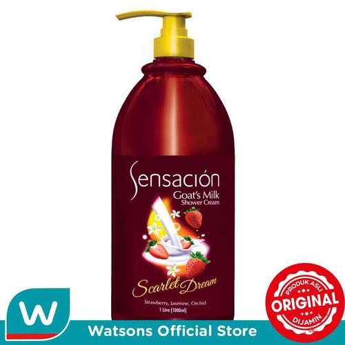 Jual Original Sensacion Goat's Milk Shower Cream Scarlet Dream 1 Liter ...