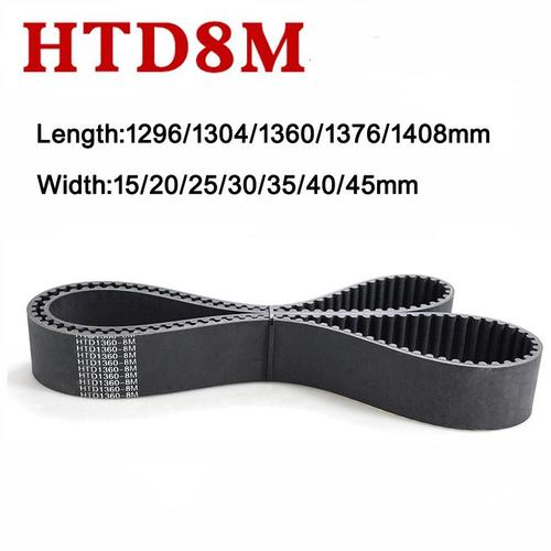 Jual HTD 8M Rubber Timing Belt 1296/1304/1360/1376/1408mm Length 20 ...