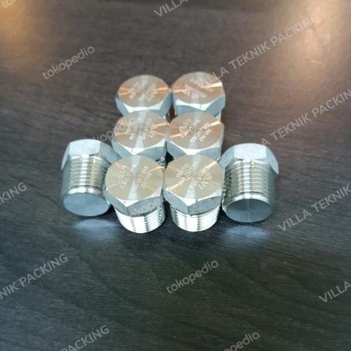 Jual Hex Plug / Dop Stainless SS304 CLASS 3000 DRAT 1/4" INCH - Jakarta ...