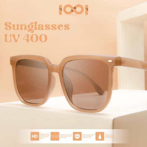 Promo Kacamata Hitam Sunglasses Anti UV Frame Kotak Pria Wanita - IOOI I-635 - Black Grey ...