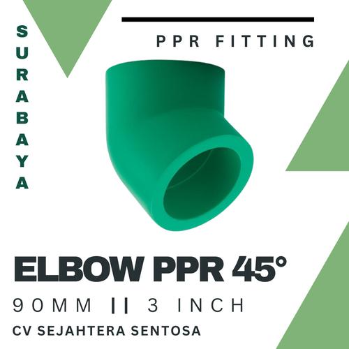 Jual Elbow PPR 3" inch 45* Keni 90mm Fitting Knee Sambungan Pipa PPR ...