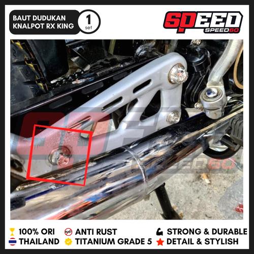 Jual Titanium Baut Dudukan Knalpot RX King Baut Probolt Grade 5 King ...