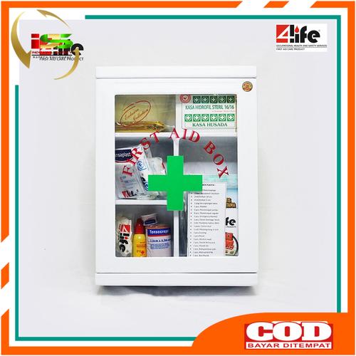 Jual Kotak Obat P3K Dinding 4life First Aid Kit Box Lengkap Isi Type C ...