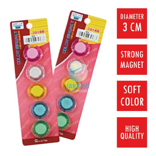 Jual Magnet JOYKO MN-1 Bulat 3 Cm Papan Tulis Whiteboard Kulkas Warna ...