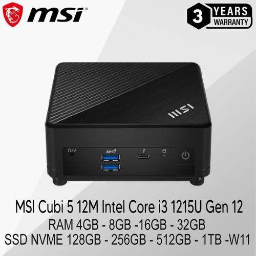 Jual MINI PC MSI I3 GEN 12 +WIN 11 | MSI CUBI 5 12M | INCLUDE RAM + SSD ...