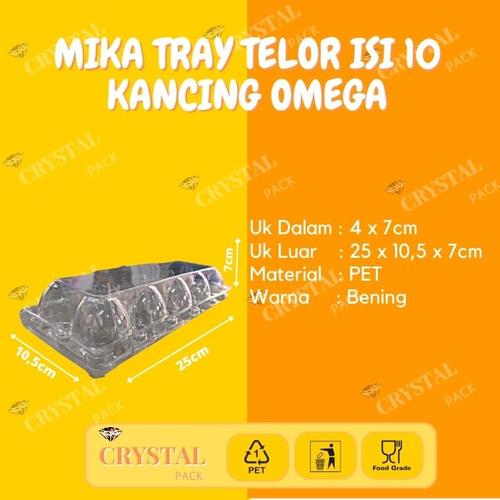 Promo 1 Dus Mika Tray Telur Ayam Omega Kancing (Isi 10) Kemasan Box Telur - Kota Tangerang ...