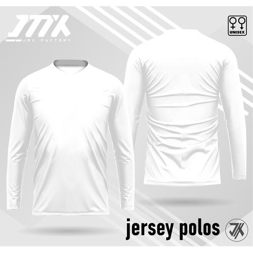 Jual kaos jersey putih polos - putih panjang, L - Kota Semarang ...