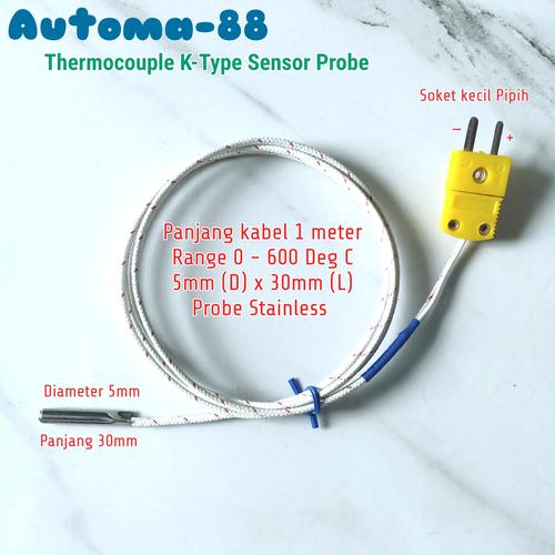 Jual Probe Thermocouple Type K Temperature Sensor Digital Thermometer ...