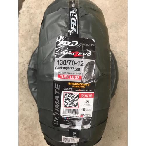 Jual Ban luar FDR Sport ZEVO 130 70 12 Tubeless FREE PENTIL Motor Vespa ...