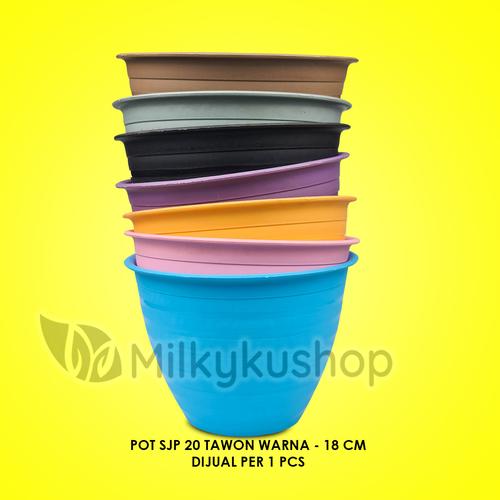 Jual POT SJP 20 TAWON WARNA 20 CM - POT BUNGA TANAMAN - Ungu - Jakarta ...