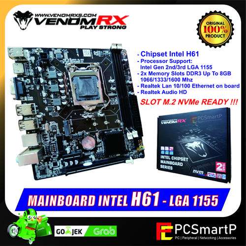 Jual Motherboard H61 VenomRX LGA 1155 DDR3 + Slot NVMe New / Mainboard H61 - Kab. Banyumas ...