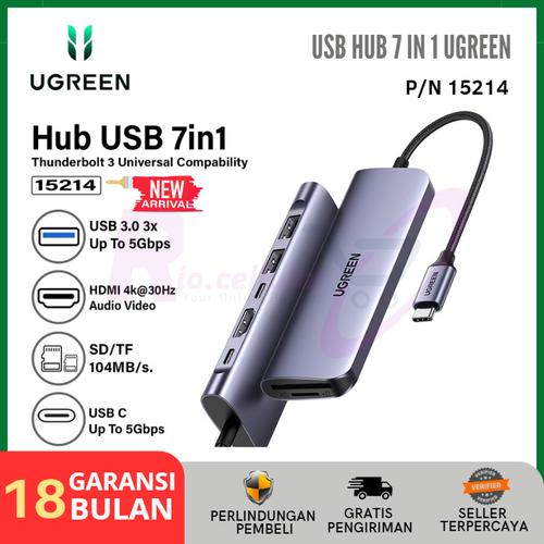 Jual Ugreen Usb Hub Type C 7 In 1 Hdmi Sd Card Type C Usb 3 0 5gbps 4k