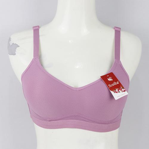 Jual Full Coverage Bra Kait 3 Tanpa Kawat Busa Tipis Bh Sc 1825 - Ungu ...