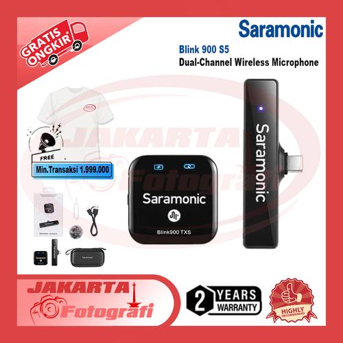 Promo Saramonic Blink 900 S5 USB Type C Wireless Mic Blink900 S5 RESMI ...