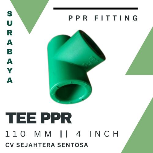 Jual TEE PPR Ukuran 110mm 4" Inch in Fitting Equal Sambungan Pipa ...