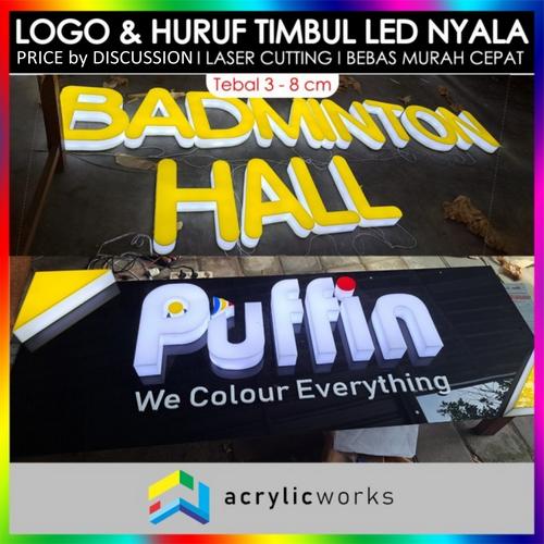 Jual Logo & Huruf Timbul 3D NYALA LED Acrylic Bebas Murah Cepat ...