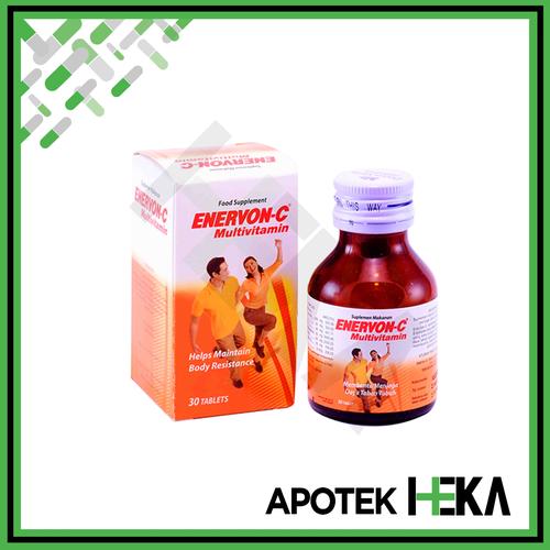Jual Enervon-C Multivitamin Botol Isi 30 - Tablet Suplemen Daya Tahan ...