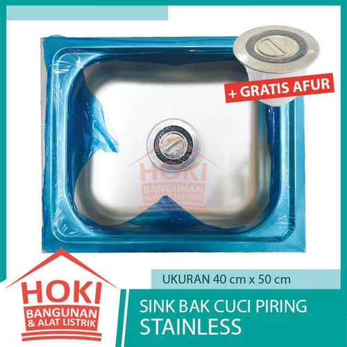 Jual WASTAFEL BAK CUCI PIRING STAINLESS 40 x 50 cm + AFUR - Kitchen ...