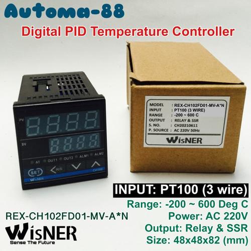 Jual WISNER REX-CH102-FD01-MV-AN input PT100 3 wire Temperature Controller - Kab. Bekasi ...