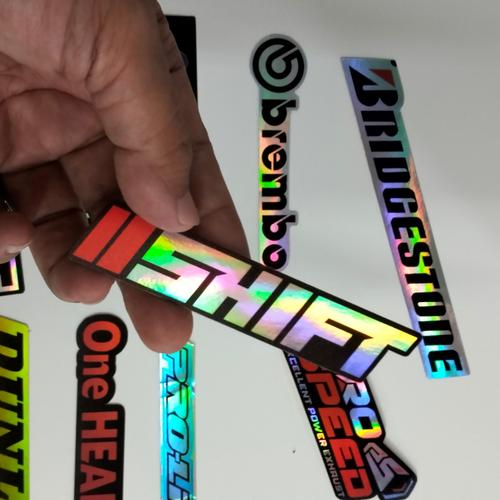 Jual Cetak Stiker Diecut Hologram & Chrome Tinta UV Ukuran A3 30x45cm ...