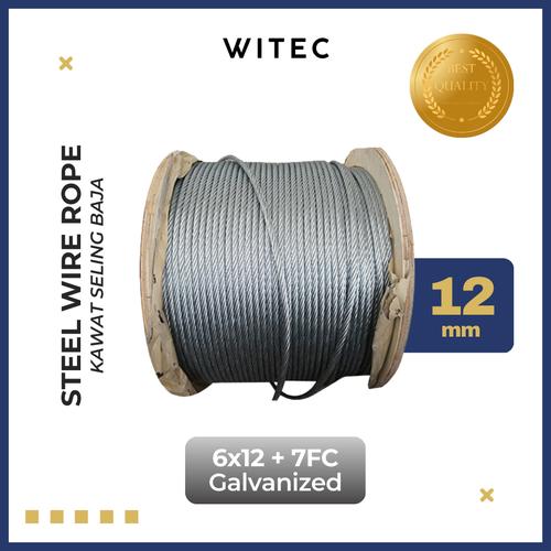 Jual Kawat Seling Baja 12mm 6x12+7FC Galvanis | Wire Rope Galvanized - Kab. Tangerang - WITEC ...