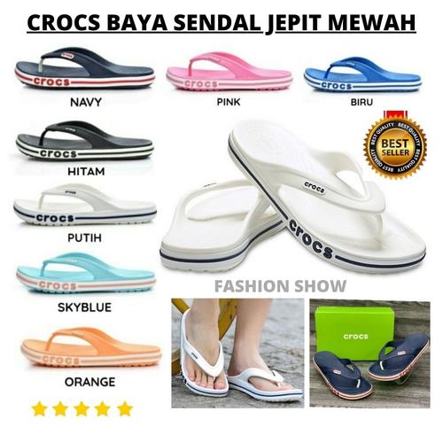 Jual Sandal crocs baya flip baya band flip Sandal Crocs Jepit Mewah ...
