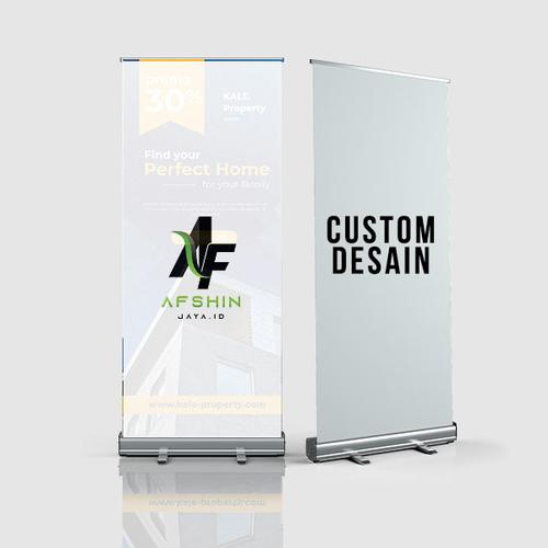 Jual Custom Stand Banner stand banner roll up Custom Desain Ukuran ...