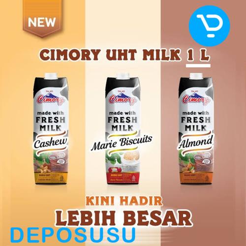 Promo CIMORY SUSU UHT 1 Liter MARIE BISCUITS CHOCOLATE CASHEW COKLAT ...