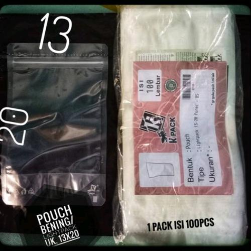 Jual Kemasan Plastik Standing Pouch Bening Lightpack Kpack 13x20 isi ...