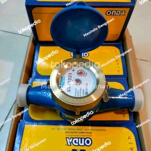 Jual Water Meter 3/4" Inch Brass ONDA / Meteran Air PDAM Kuningan ...