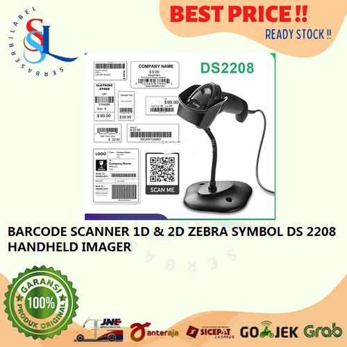 Jual ZEBRA SCANNER BARCODE DS 2208 | RS-232 INTERFACE SERIAL GARANSI ...
