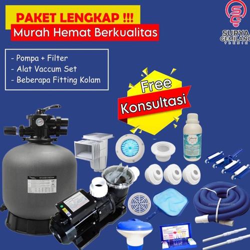 Jual POMPA AIR KOLAM RENANG 1 HP PAKET POMPA KOLAM RENANG 1HP + SAND FILTER - Lengkap 3/4Hp ...