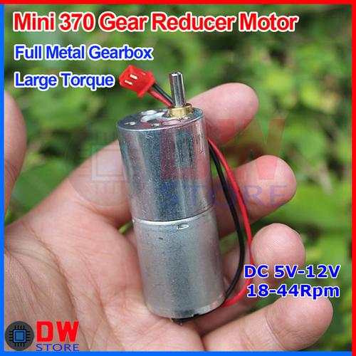 Jual Dinamo DC Motor 25GA-370 RS370 Speed Reduction Gearbox Gear 5V-12V ...