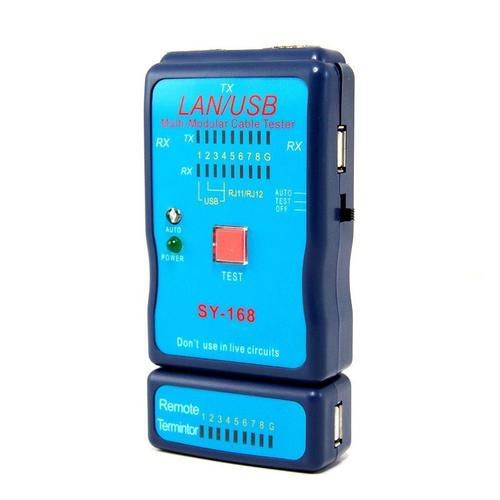 Jual Cable tester NB rj11 Rj45 lan Usb A B ct sy-168 - Wired test ...