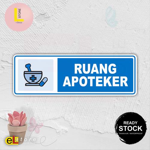 Jual Stiker Rambu Ruang Apoteker - Jakarta Barat - eL_fitstore | Tokopedia