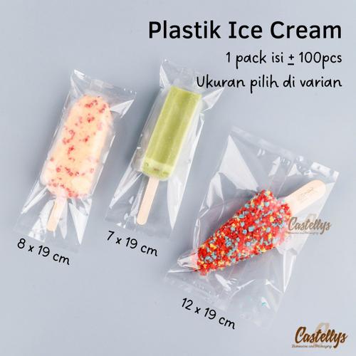 Jual Plastik Ice Cream Polos Bening Popsicle Es Krim Stick Permen dll ...