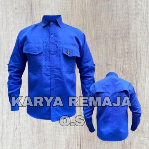 Jual Kemeja Biru BCA Premium Twill Model M-TAC kemeja Polos Model ...