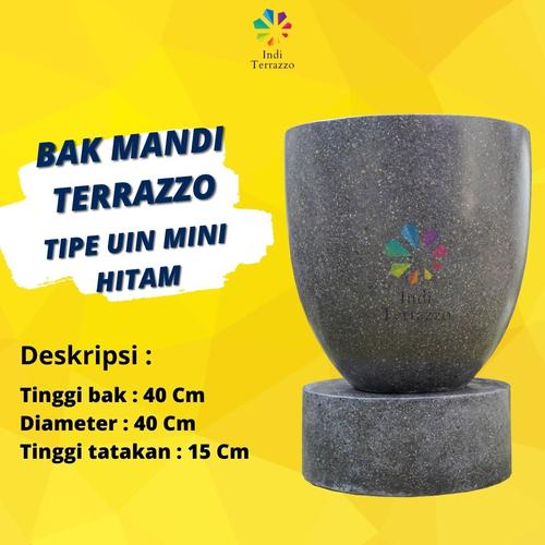 Jual INDI TERAZZO BAK MANDI TERASO MARMER TIPE UIN MINI HITAM - Kota ...