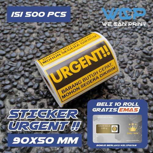 Jual STIKER URGENT LABEL STICKER PENGIRIMAN URGENT BUTUH CEPAT ISI 500 ...