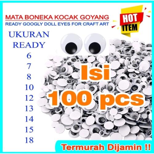 Jual MATA KOCAK BONEKA JALAN MOVING GOOGLY EYES/ MATA BONEKA isi 100pcs ...